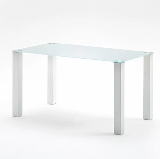 Hanna 120Cm Rectangular Frosted Glass Top Dining Table Only | Furniture ...