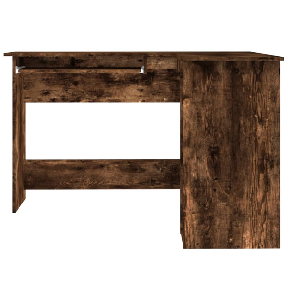 Aberdeen Wooden Laptop Desk Corner In Smoked Oak