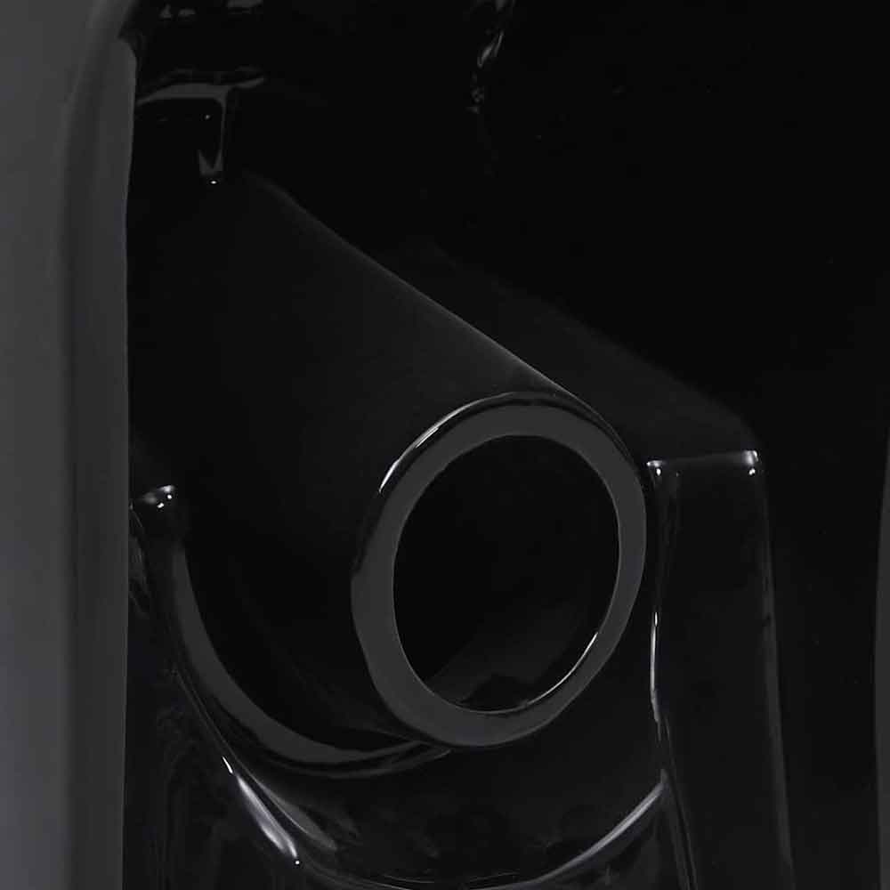 Adel Black Close Coupled Toilet With Vertical Outlet - Soft Close Seat