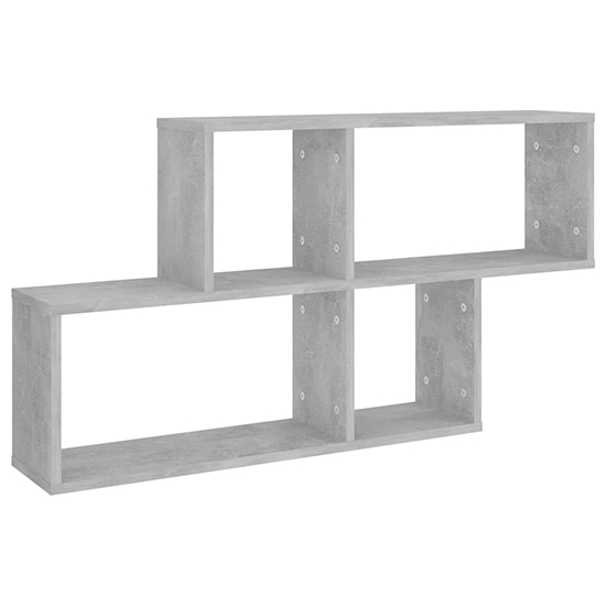 Akua Wooden Wall Cube Shelf In Concrete Effect