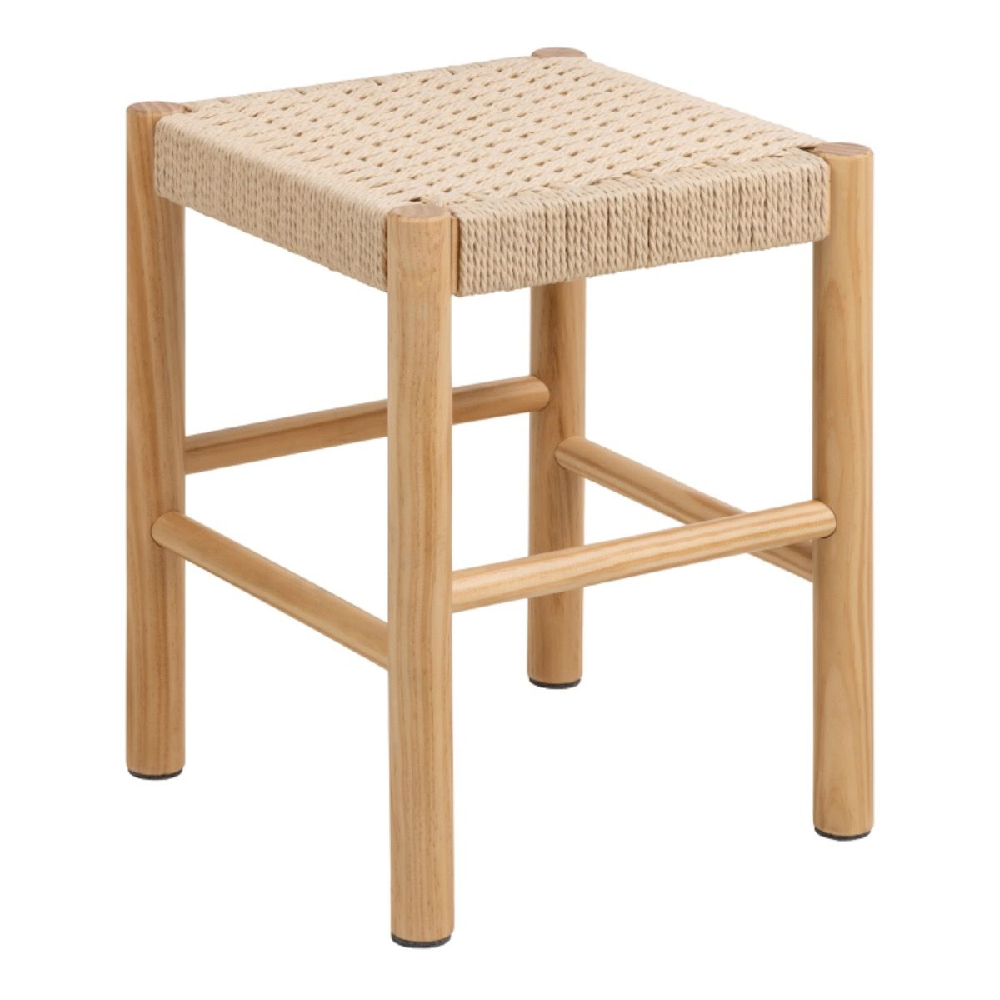 Albany Wooden Weaved Seating Stool In Off White And Oak | Furniture in ...