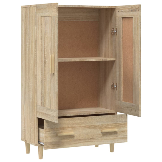 Aleta Wooden Highboard With 2 Doors 1 Drawer In Sonoma Oak | Furniture ...