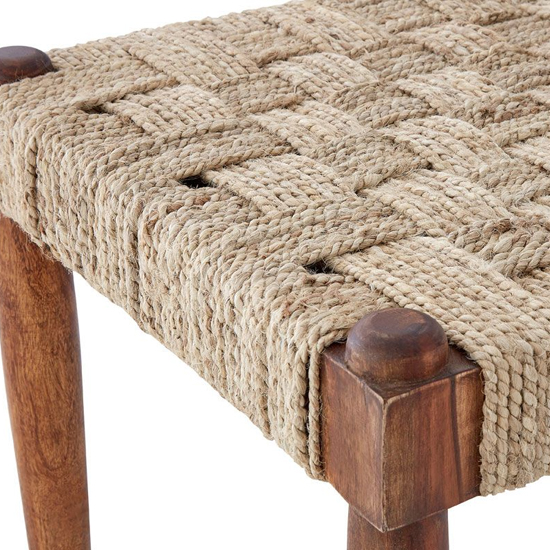 Algieba Wooden And Jute Seating Bench In Natural | Furniture in Fashion
