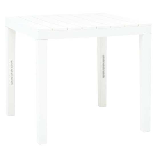 Aliza Plastic Garden Dining Table With 2 Benches In White