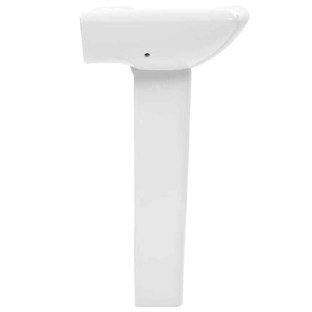 Allen Rectangular Full Pedestal Basin Without Waste 580mm Wide 1TH - White