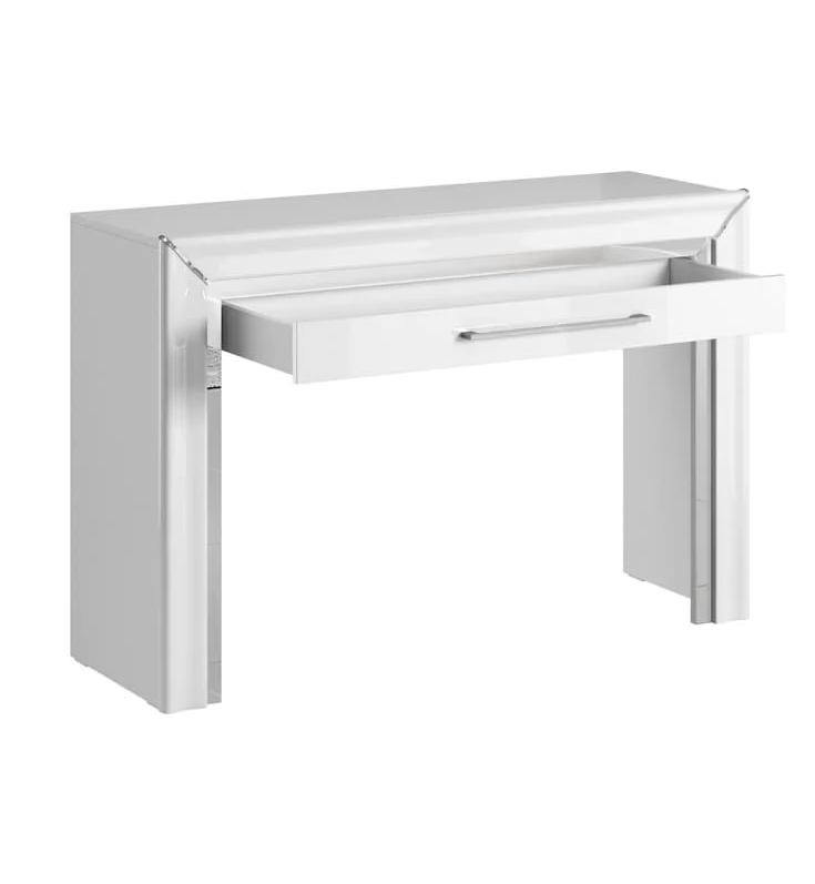 Allen Wooden Dressing Table With 1 Drawer In White | Furniture in Fashion
