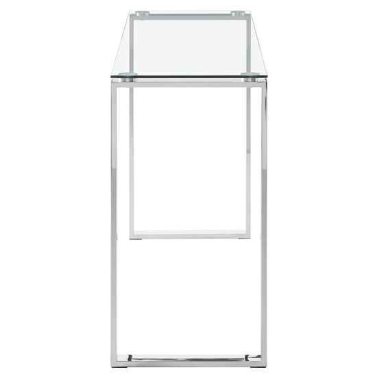 Alluras Clear Glass Console Table With Silver Sled Legs | Furniture in ...