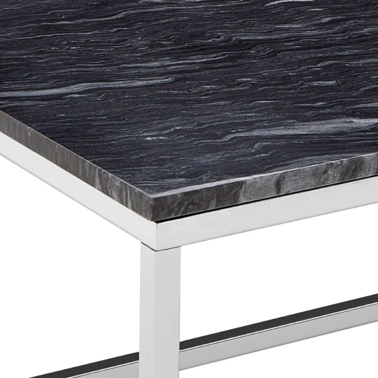 Allure Rectangular Coffee Table With Black Marble Top | Furniture in Fashion