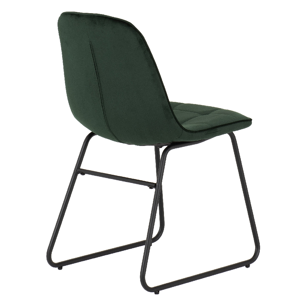 Alsip Round Concrete Dining Table With 4 Lyster Green Chairs