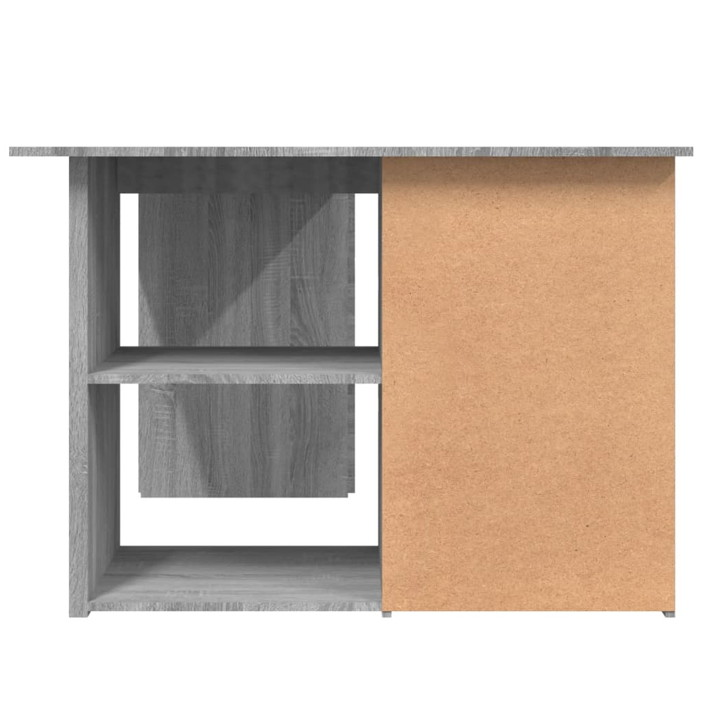 Andover Wooden Corner Laptop Desk With 4 Drawers In Grey Sonoma