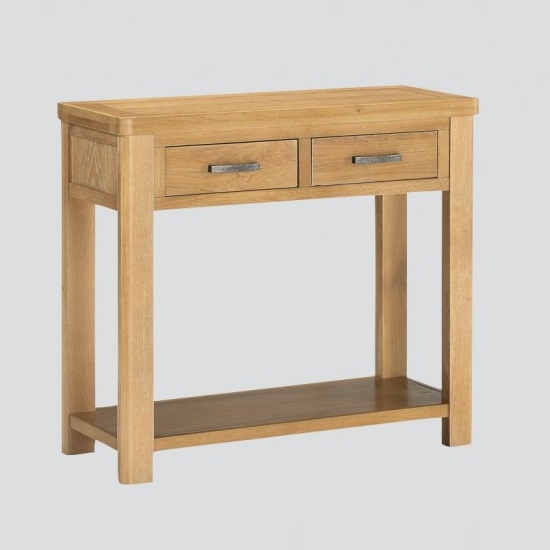 Areli Large Wooden Console Table In Washed Oak Finish | Furniture in ...