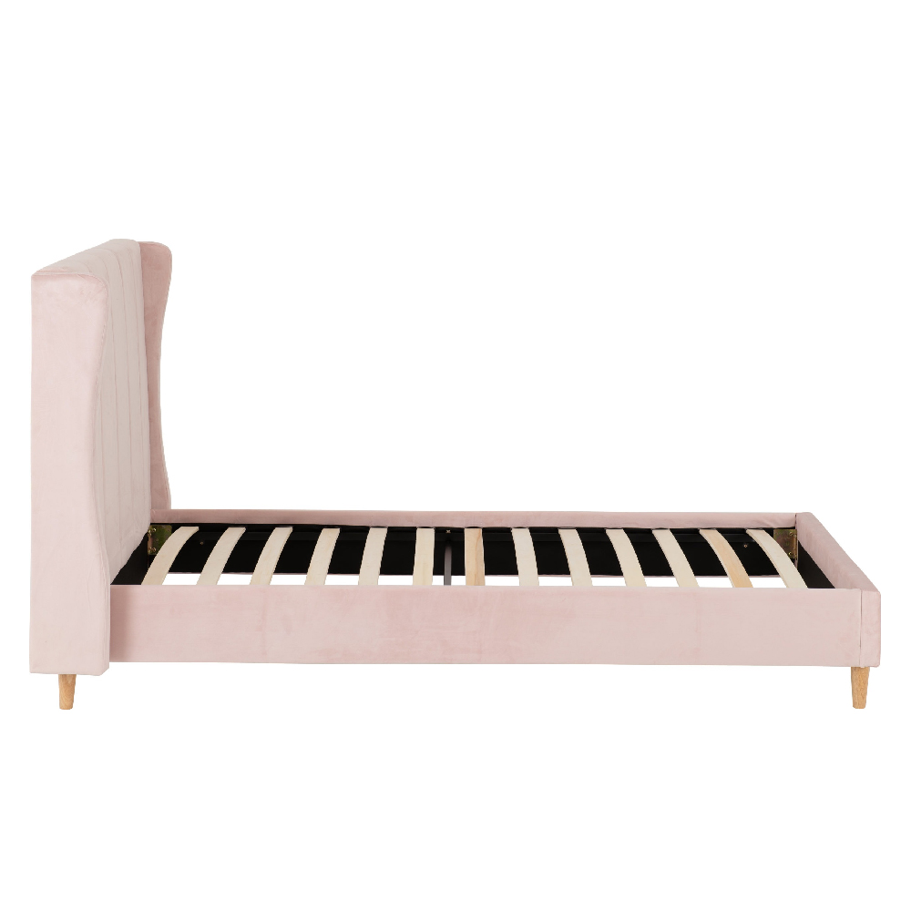 Ashburton Velvet Single Bed In Pink