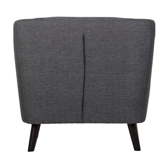Arabella Fabric 1 Seater Sofa In Dark Grey