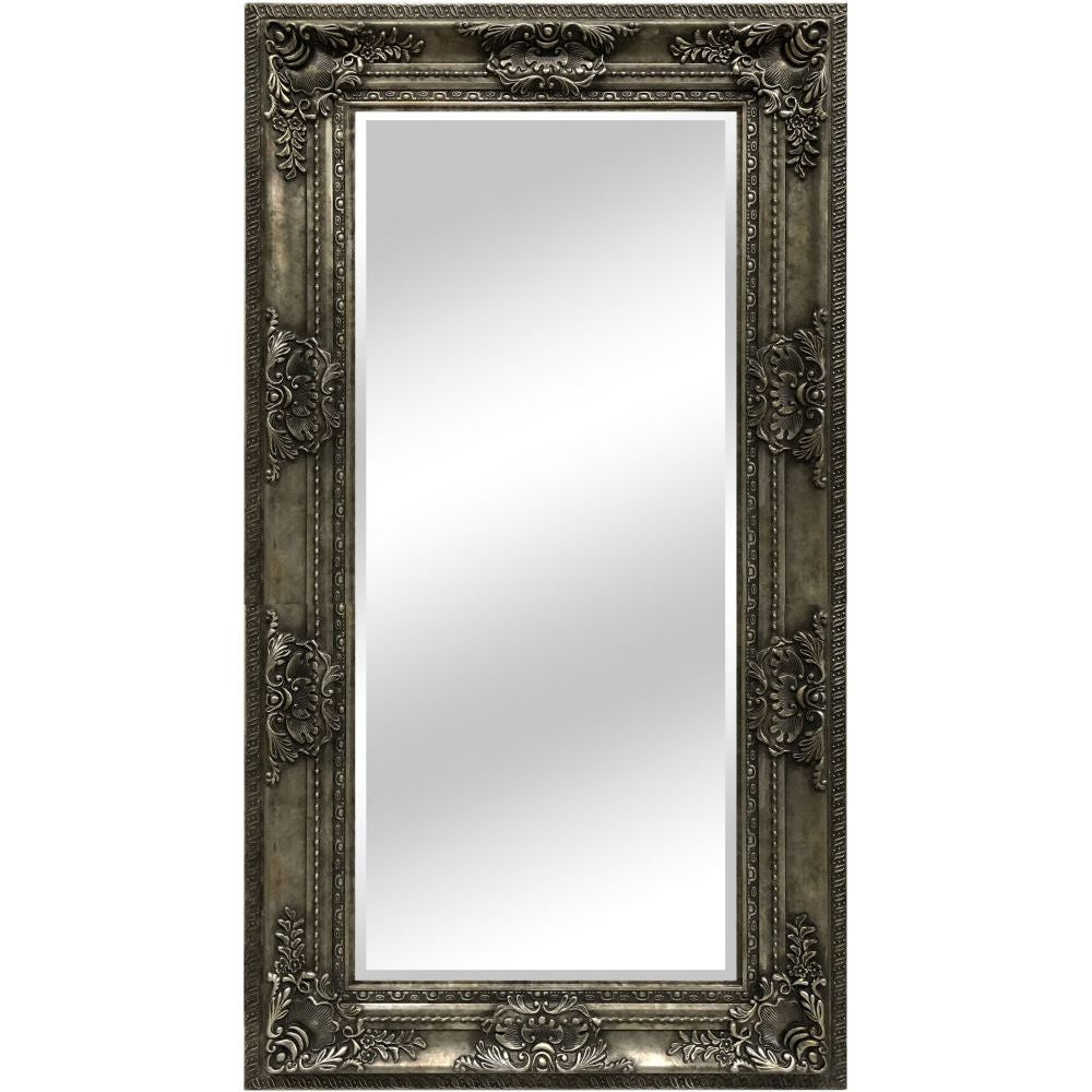 Aspen Leaner Bedroom Wall Mirror In Antique Silver Frame | Furniture in ...