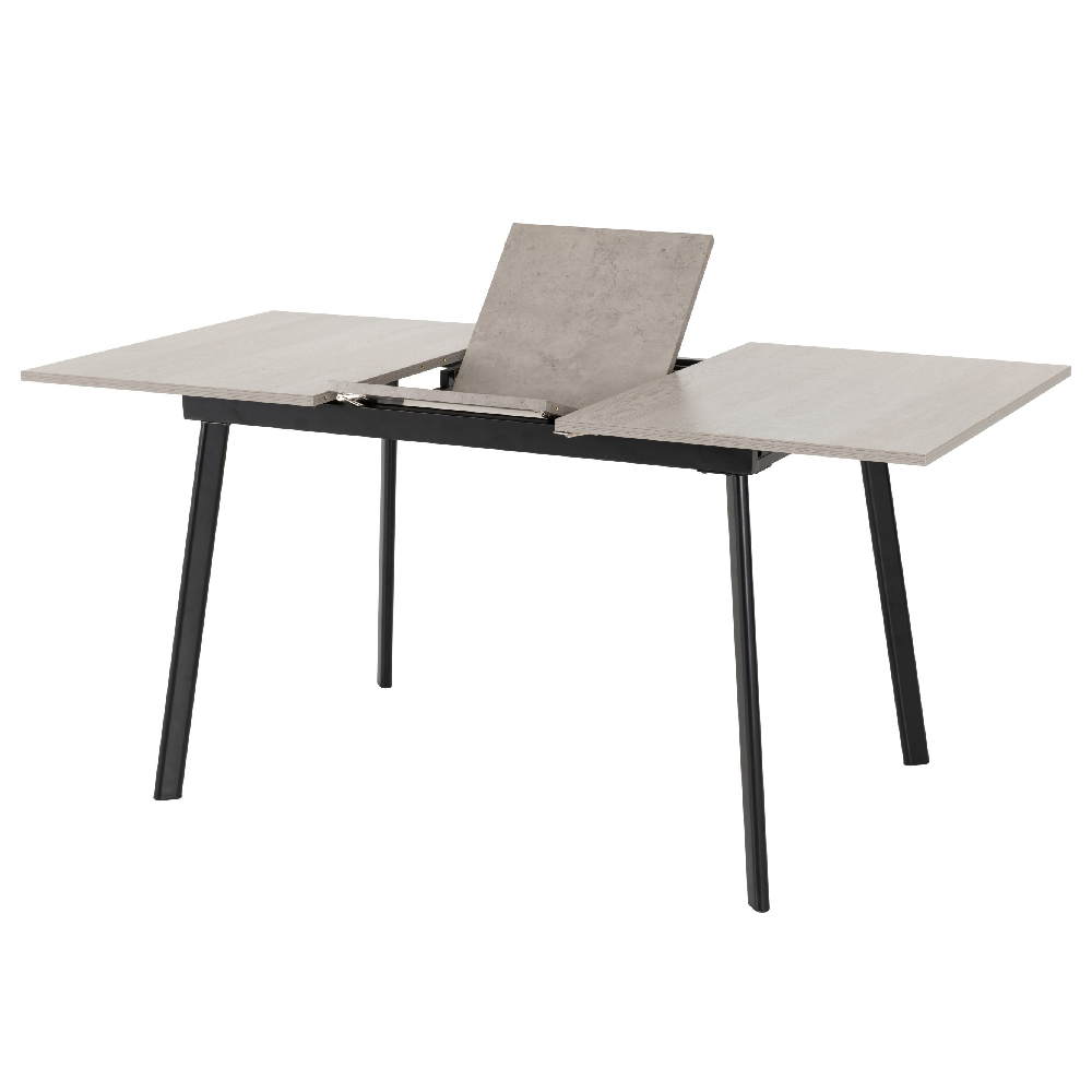 Avah Wooden Extending Dining Table In Concrete Effect