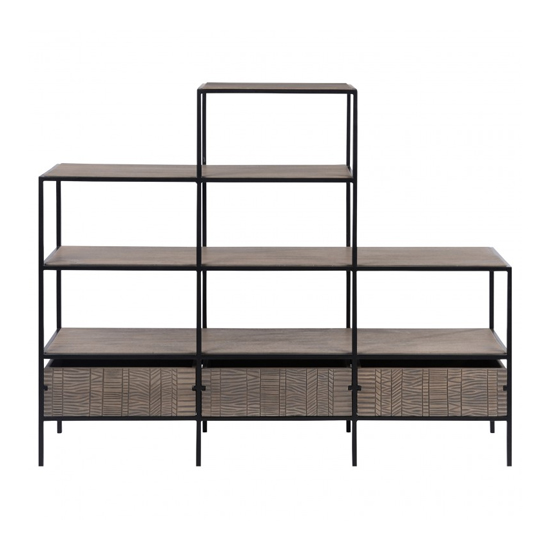 Aztek Wooden Open Display Unit In Acacia With Shelves | Furniture in ...