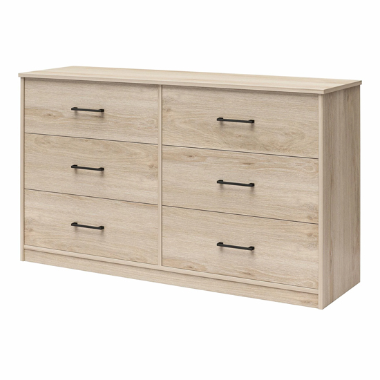 Barrie Wooden Chest Of 6 Drawers In Light Oak