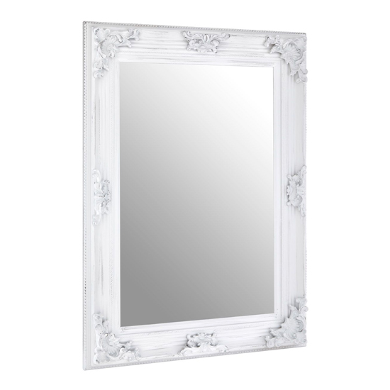 Barstik Rectangular Wall Mirror In Dusty White Frame | Furniture in Fashion