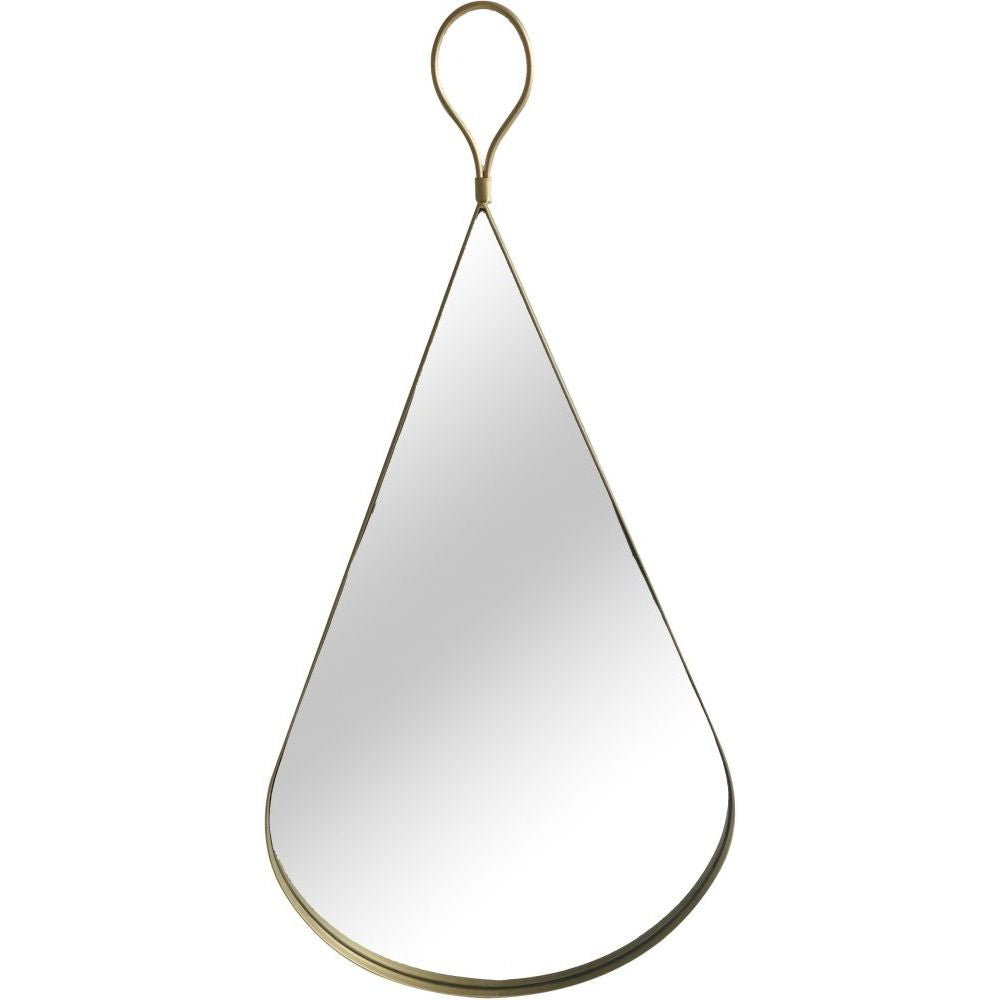 Batavia Bedroom Wall Mirror With Leather Strap In Gold Frame