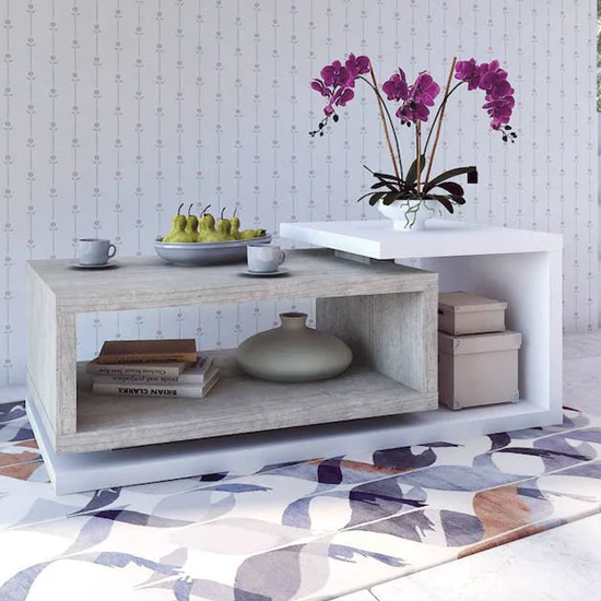 Belle Wooden Coffee Table In Ribbec Oak | Furniture in Fashion