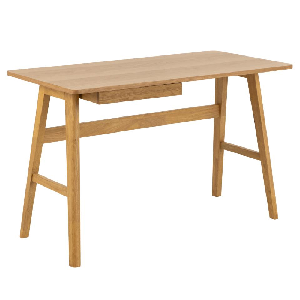 Belleville Wooden Laptop Desk With 1 Drawer In Matt Oak