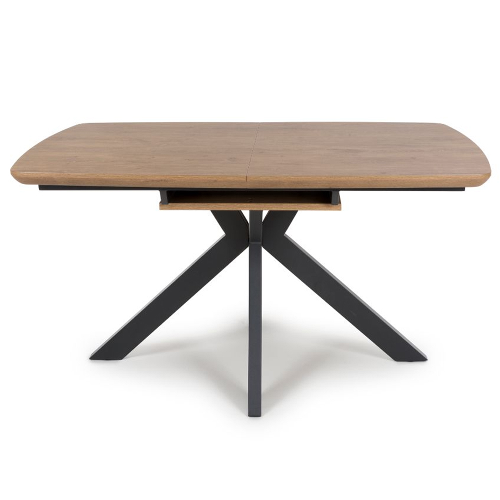 Beloit Small Wooden Extending Dining Table In Rustic Oak