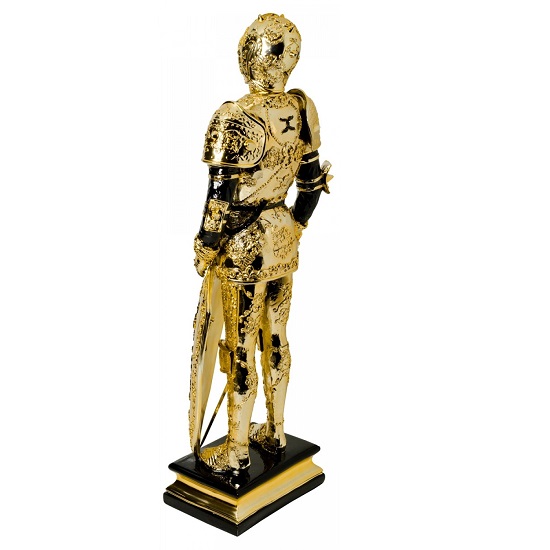 Knight Statue Sculpture In Black And Gold Finish | Furniture in Fashion