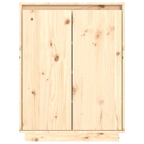 Boris Pinewood Shoe Storage Cabinet With 2 Doors In Natural