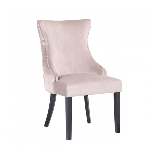 Boston Taupe Velvet Dining Chairs In Pair | FiF