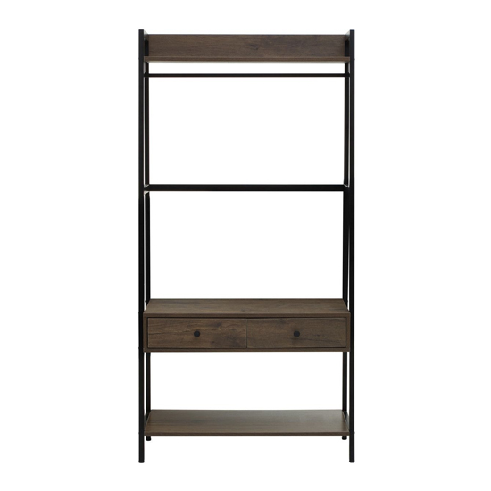 Bradken Dark Oak Wooden Storage Unit With Black Metal Frame