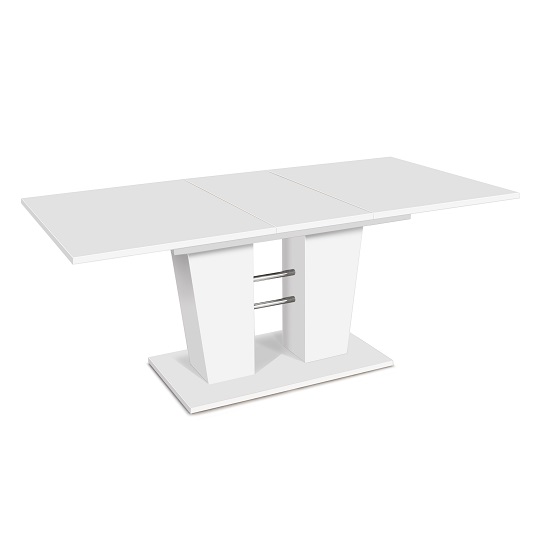 Brighton Wooden Extending Dining Table Rectangular In White | Furniture ...