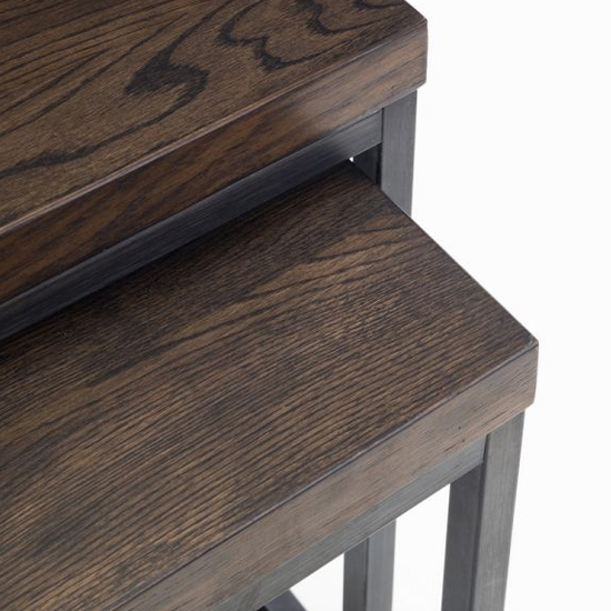 Barras Wooden Nesting Lamp Tables In Dark Oak