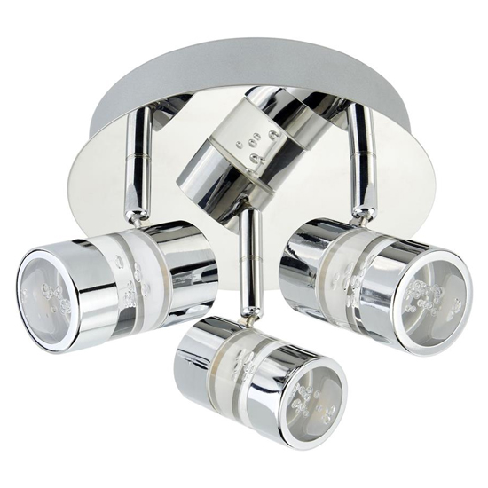 Bubbles LED 3 Lights Bathroom Spotlight In Chrome