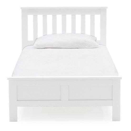 Willox Wooden Single Size Bed In White | Furniture in Fashion