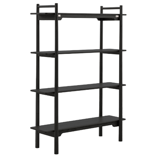 Burbank Wooden Open Shelving Unit In Black | Furniture in Fashion