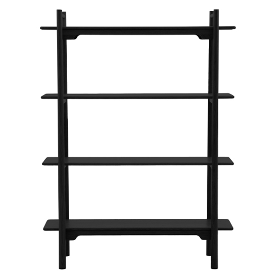 Burbank Wooden Open Shelving Unit In Black | Furniture in Fashion