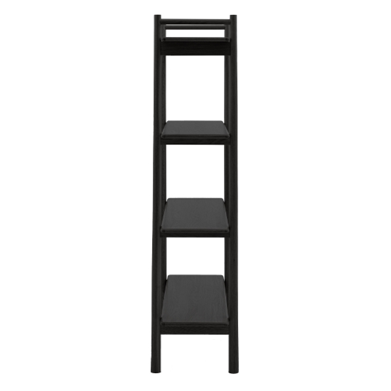 Burbank Wooden Open Shelving Unit In Black | Furniture in Fashion