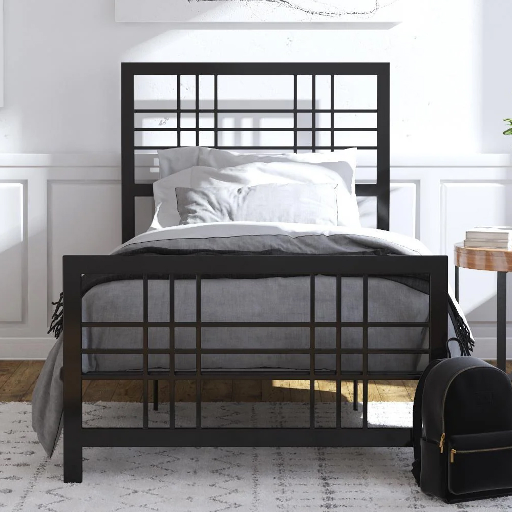 Burma Metal Single Bed In Black