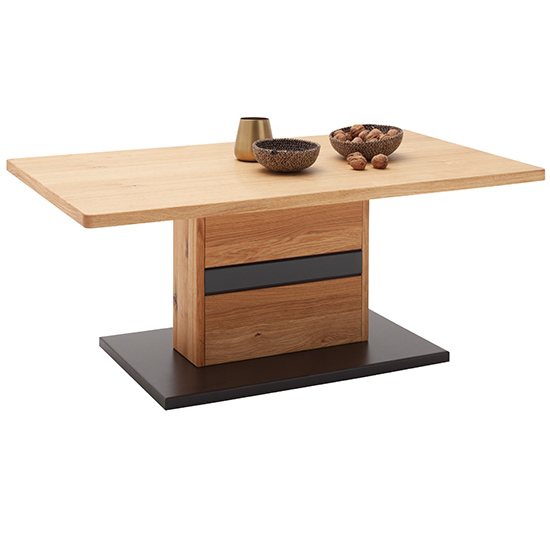 Bursa Wooden Coffee Table In Planked Oak | Furniture in Fashion