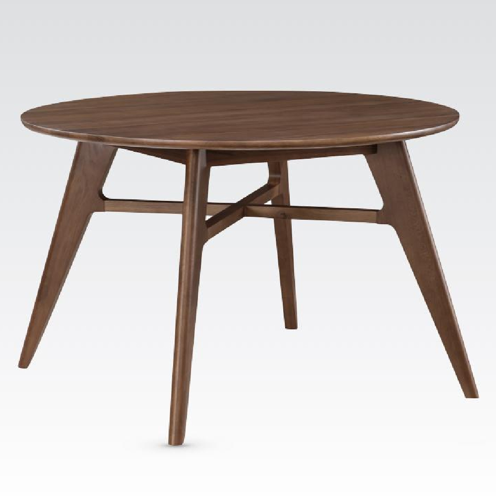 Cairo Wooden Round Dining Table In Walnut | Furniture in Fashion