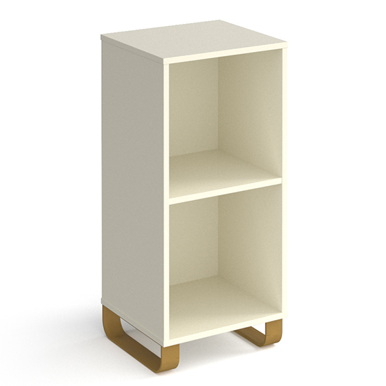 Canary Low Wooden Shelving Unit In White And 2 Shelves | Sale