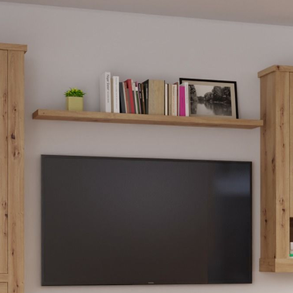 Caneadea Wooden Small Wall Shelf In Artisan Oak | Furniture in Fashion