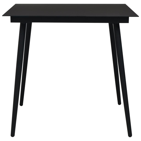 Canton Rope And Steel 5 Piece Outdoor Dining Set In Black