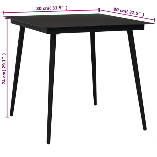 Canton Rope And Steel 5 Piece Outdoor Dining Set In Black