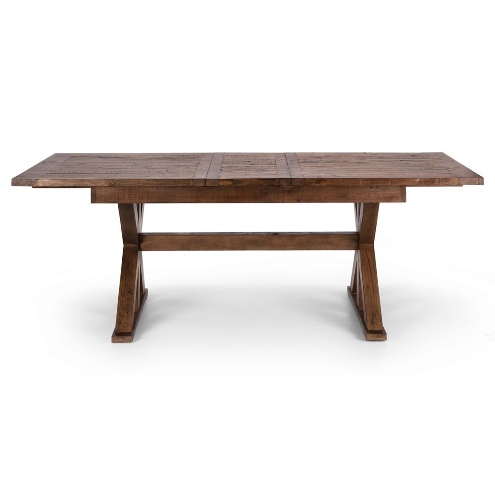 Canton Wooden Extending Dining Table In Brown