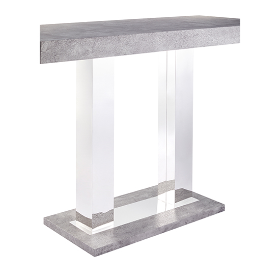 Caprice Rectangular Wooden Bar Table In Concrete Effect