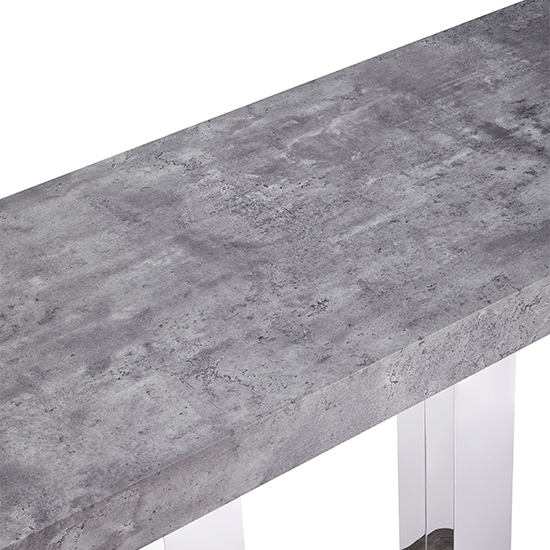 Caprice Rectangular Wooden Bar Table In Concrete Effect