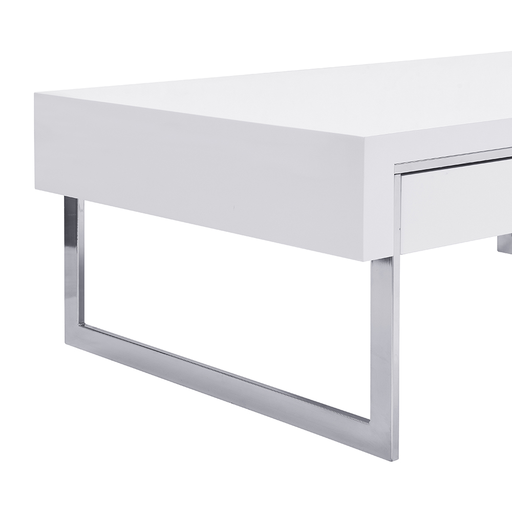 Casa High Gloss Coffee Table With 1 Drawer In White