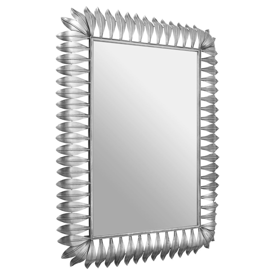 Cascade Wall Bedroom Mirror In Silver Leaf Frame