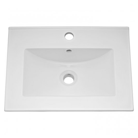 Casita 50cm Wall Vanity With Minimalist Basin In Gloss Grey | Furniture ...